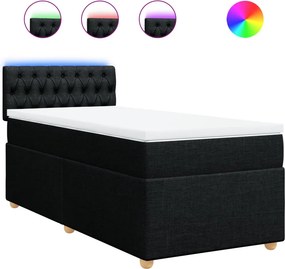 Box spring postel s matrací černá 80 x 200 cm textil 3288816