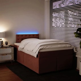 Box spring postel s matrací růžová 120 x 200 cm samet 3288599
