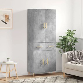 Skříň highboard betonově šedá 69,5x34x180 cm kompozitní dřevo 3198141