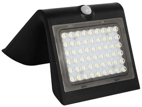 Exteriérové ​​solární nástěnné LED svítidlo Butterfly, 1x LED 3,2w, černá, pohybový senzor