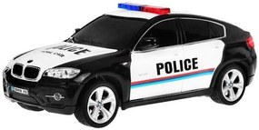 Mamido policejní autíčko na dálkové ovládání r/c bmw x6 1:24, černé