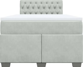 Box spring postel s matrací světle šedá 120x190 cm samet 3288564