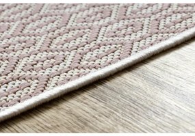 koberec FLAT 48603/526 Kroužky KRÉM růžový velikost 140x200 cm | krásné koberce cz