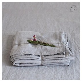 Světle šedé lněné prostěradlo 180x260 cm Light Grey – Linen Tales