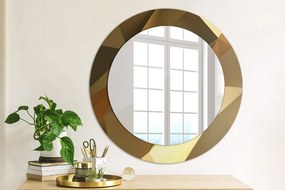 Kulaté dekorativní zrcadlo Zlatá abstrakce fi 60 cm