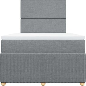 Box spring postel s matrací světle šedá 120 x 200 cm textil 3294316