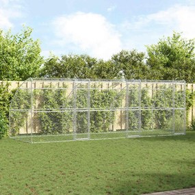 Psí kennel 3 ks Stříbrná 6 x 2 x 2 m Pozinkovaná ocel 3368334