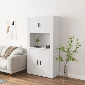 Skříň highboard bílá kompozitní dřevo