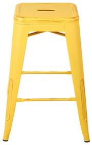 Sada barových stoliček 60 cm žluto zlatá, 2 kusy CABRILLO Beliani