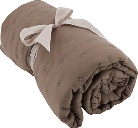 Měkká hnědá prošívaná deka / přehoz Aix Soft – 180*130 cm