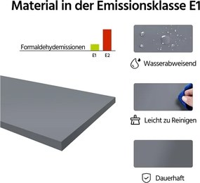 Koupelnová skříňka Yaheetech – tmavě šedá (266028049113)