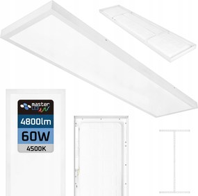 Led stropní svítidlo nástěnný Stropní svítidlo kazetové 120x30cm 4500K bílé