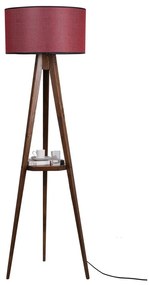 Červeno-hnědá stojací lampa s textilním stínidlem (výška 153 cm) Sehbalı Tripod – Opviq lights