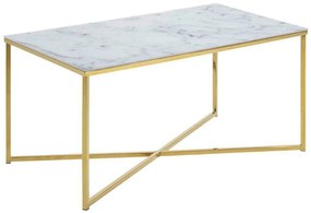 Intesi Konferenční stolek Alisma mramor/zlato 90x50