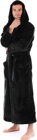 Černý župan s kapucí Tampa Beauty Black - M