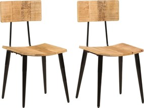 vidaXL Jídelní židle 2 ks 44 x 40 x 80 cm masivní mangovníkové dřevo [348161]