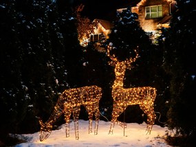 Vánoční venkovní LED dekorace ve tvaru soba 70 cm černá NARUSKA Beliani