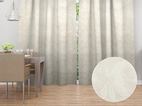 Biante Dekorační závěs TF-065 Listy na režném 150x170 cm