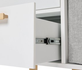 Tchibo - Dětská komoda »Leira« se zásuvkami a šatní tyčí - barva: bílá