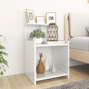 vidaXL Noční stolek 40 x 35 x 60 cm kompozitní dřevo [806179] Barva: bílá s vysokým leskem