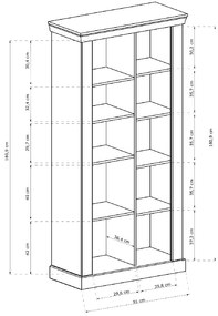 Obývací stěna ANTICA L | sestava D + stolek | 321 cm | dub lefkas | POSLEDNÍ KUS