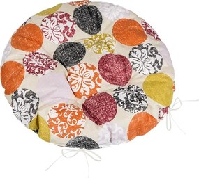Bellatex Sedák BERTA kulatý prošívaný průměr 40 cm Koule Hnědá,Vínová,Oranžová