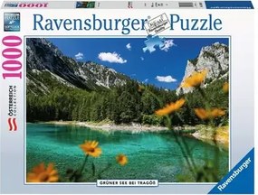 Ravensburger Puzzle Zelené jezero, Tragöß, Rakousko / 1000 dílků / od
