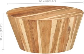 Konferenční stolek Ø 65 x 31 cm masivní akáciové dřevo 328302