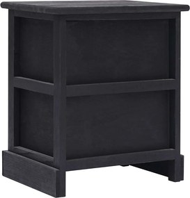 Noční stolky 2 ks černé 38 x 28 x 45 cm dřevo pavlovnie 284059