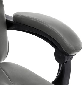 Kancelářská židle antracitová umělá kůže,  20350