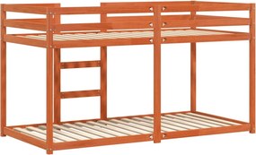 Patrová postel voskově hnědá 90x190 cm masivní borové dřevo 3214875