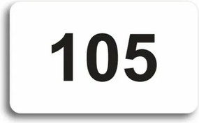 ACCEPT Číslo na dveře - typ 04 (50x30mm) - bílá tabulka - barevný tisk