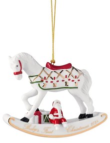 Villeroy & Boch Závěsná porcelánová ozdoba Christmas Classics, Houpací kůň, 8,9 cm 14-8675-4341