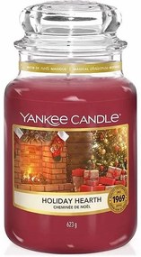 Yankee Candle Svíčka Yankee Candle 623gr - Holiday Hearth, červená barva, sklo, vosk
