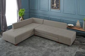 Hanah Home Rozkládací rohová pohovka MANAMA béžová levý roh 825BLC2543