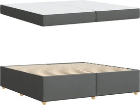 Rám postele s matrací Tmavě šedá 200 x 200 cm textil 3399378