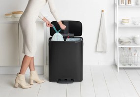 Brabantia BO pedálový koš 2x30L černá