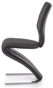 HALMAR, K-307 čalouněná jídelní židle, černá eko kůže/šedá látka