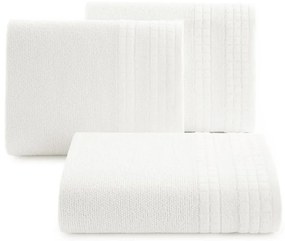 Bílý ručník CUBA se zvýrazněným károvaným okrajem 50x90 cm Rozměr: 70 x 140 cm