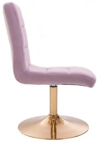 Židle TOLEDO VELUR na zlatém talíři - fialový vřes