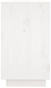 Příborník bílý 111 x 34 x 60 cm masivní borové dřevo