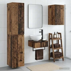 Sada koupelnového nábytku 3 ks Staré dřevo 33 x 34,5 x 160 cm 3406051