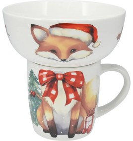 Snídaňová sada Liška, 2 ks, porcelán