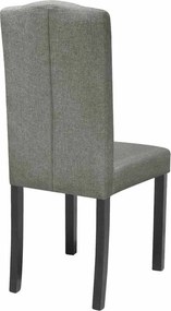 Jídelní židle 6 ks šedé textil 272247