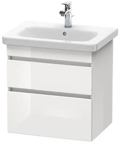Duravit DuraStyle - Umyvadlová skříňka 61x58x45 cm, 2 zásuvky, lesklá bílá DS648002222