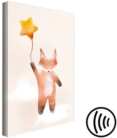Obraz Lišáček a hvězdička (1-dílný) svislý - barevná ilustrace pro děti