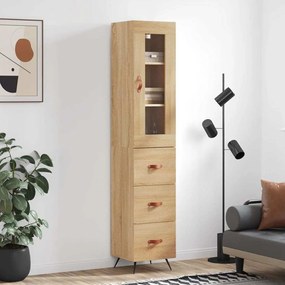 vidaXL Skříň highboard 34,5 x 34 x 180 cm kompozitní dřevo [3199211] Barva: dub sonoma