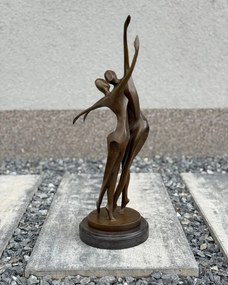 Bronzová socha - Tančící pár - moderní figurální soška