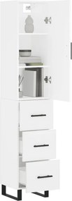 Skříň highboard bílá 34,5 x 34 x 180 cm kompozitní dřevo 3198873