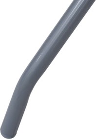 Zahradní stůl světle šedý 80 cm ocel a sklo 312215